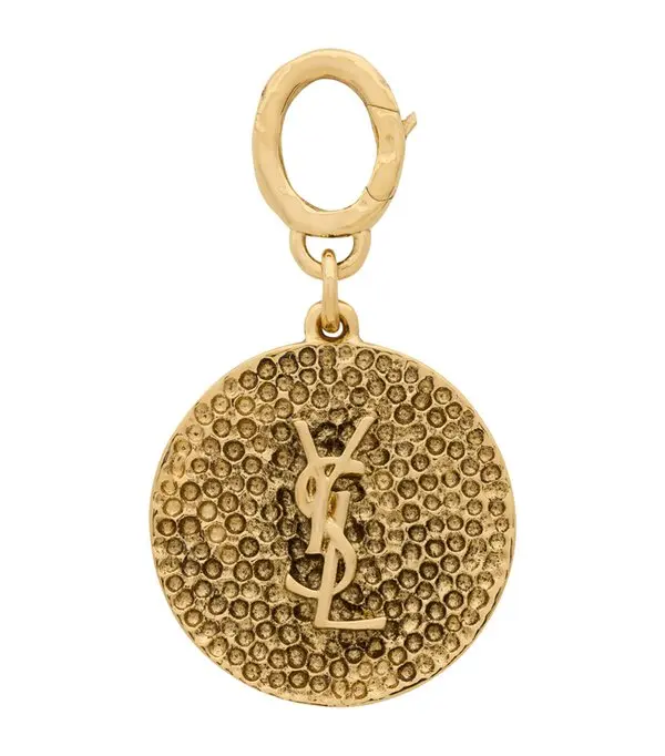 Saint Laurent Cassandre Medallion Charm - Yellow