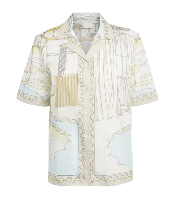 Tory Burch Cotton Printed Shirt - Beige