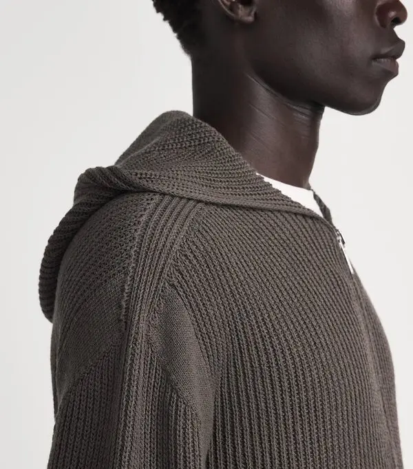 Rick Owens Cashmere Zip-up Hoodie - Grey
