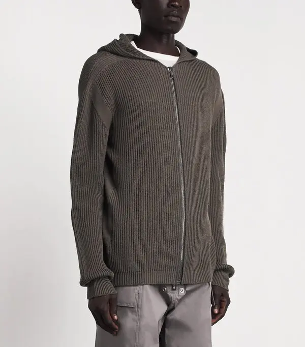 Rick Owens Cashmere Zip-up Hoodie - Grey
