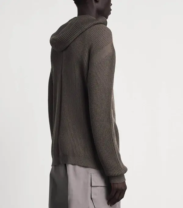 Rick Owens Cashmere Zip-up Hoodie - Grey