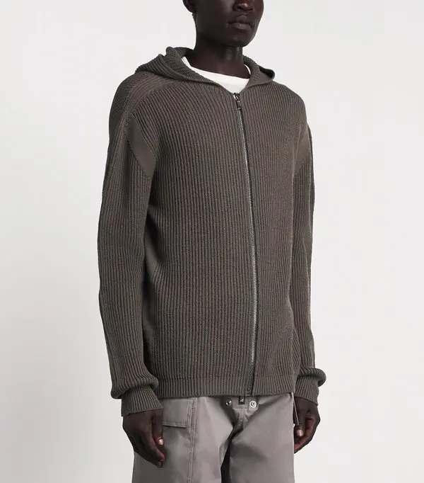 Rick Owens Cashmere Zip-up Hoodie - Grey