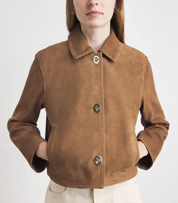 Claudie Pierlot Suede Turnlock Jacket