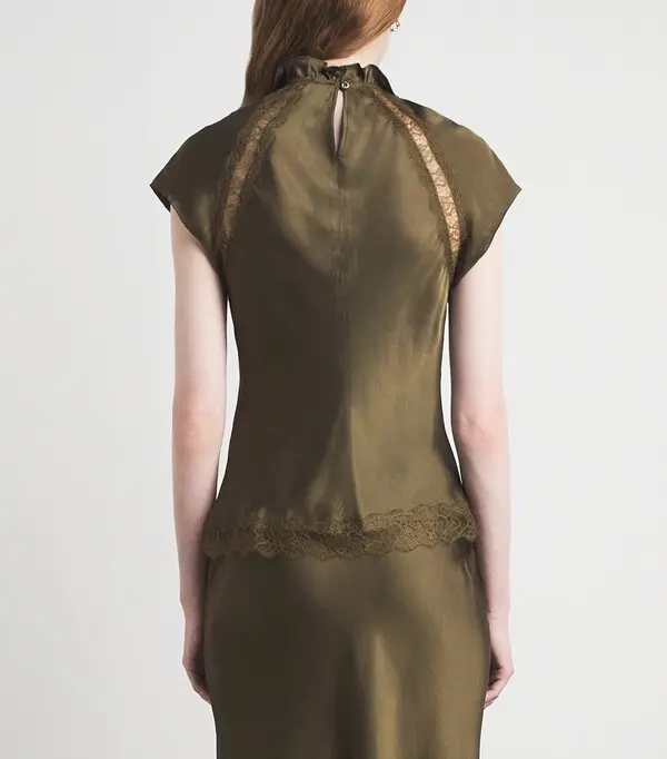 Claudie Pierlot Lace-trim Asymmetric Top