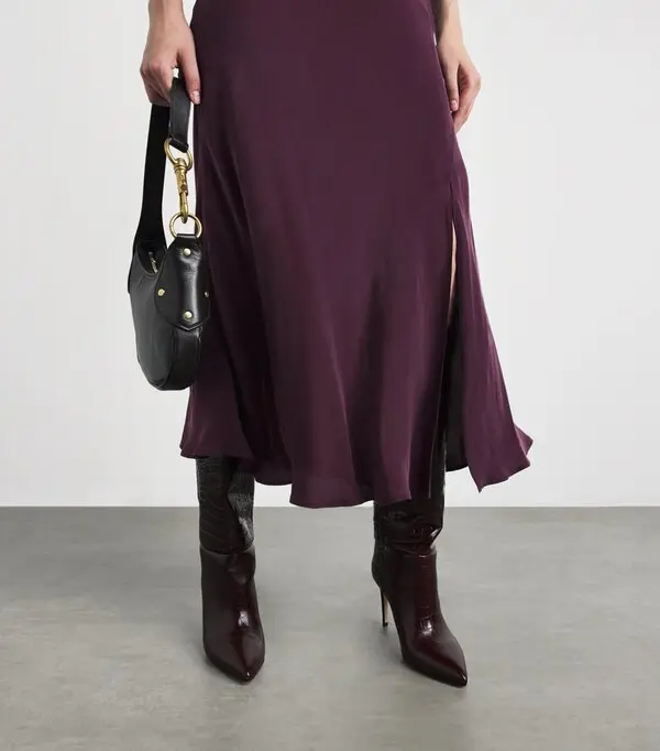 Claudie Pierlot Teardrop Detail Midi Dress - Purple