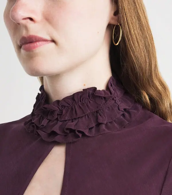 Claudie Pierlot Teardrop Detail Midi Dress - Purple