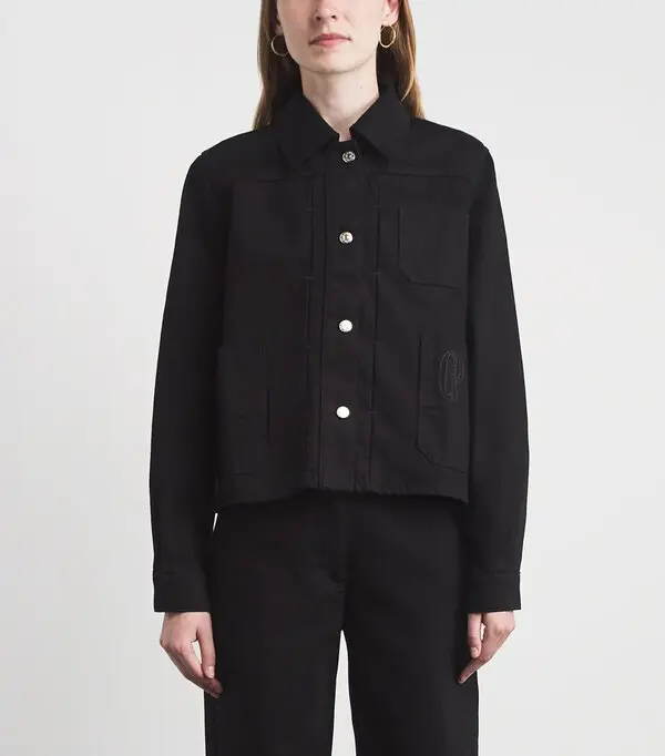 Claudie Pierlot Contrast-stitch Denim Jacket