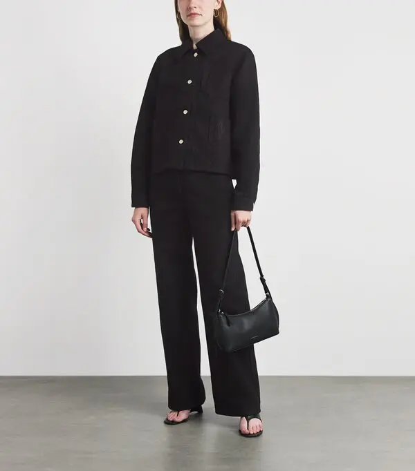 Claudie Pierlot Contrast Stitch Denim Jacket