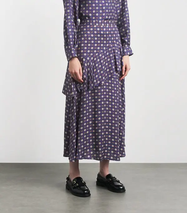 Claudie Pierlot Tiered Midi Skirt