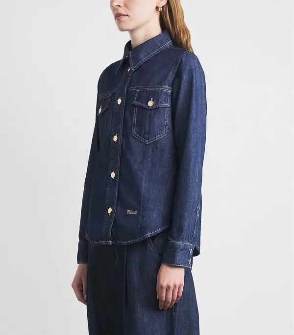 Claudie Pierlot Denim Shirt With Patch Pockets