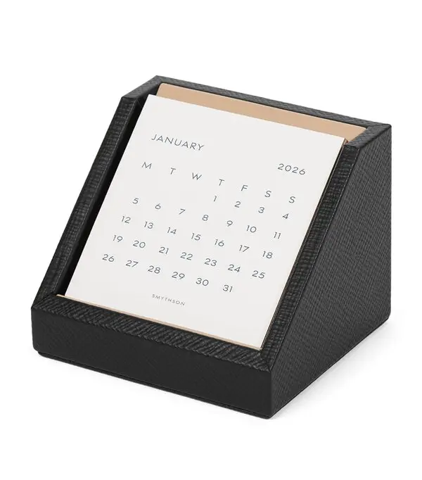 Smythson Leather Desk Calendar