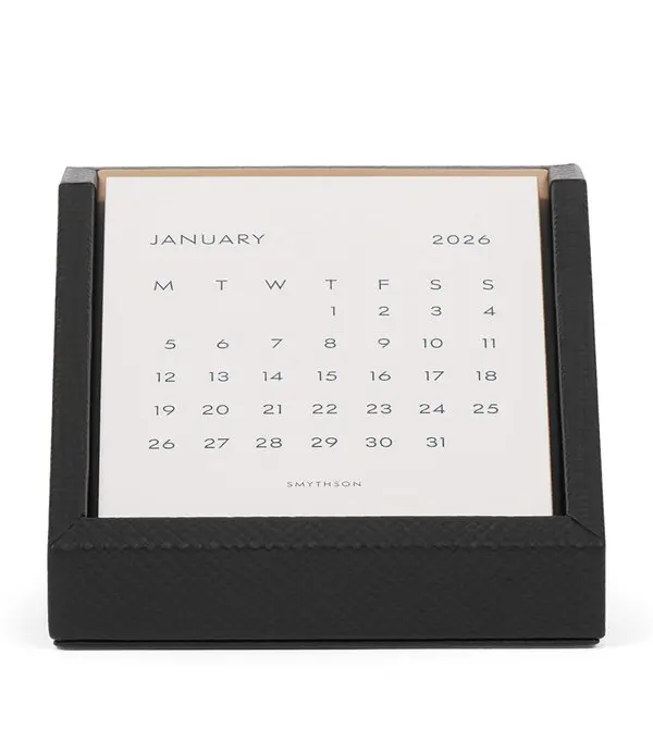 Smythson Leather Desk Calendar