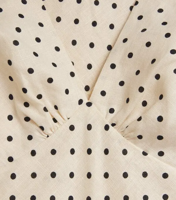 Faithfull The Brand Solana Linen Polka-dot Maxi Dress