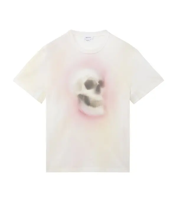 Alexander McQueen Airbrushed Skull T-shirt - Neutral