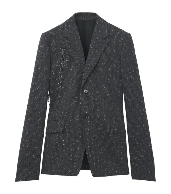 Alexander McQueen Stripe Embellished Blazer