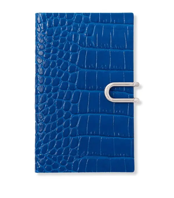Smythson Leather Mara A6 2026 Mid-year Diary - Blue