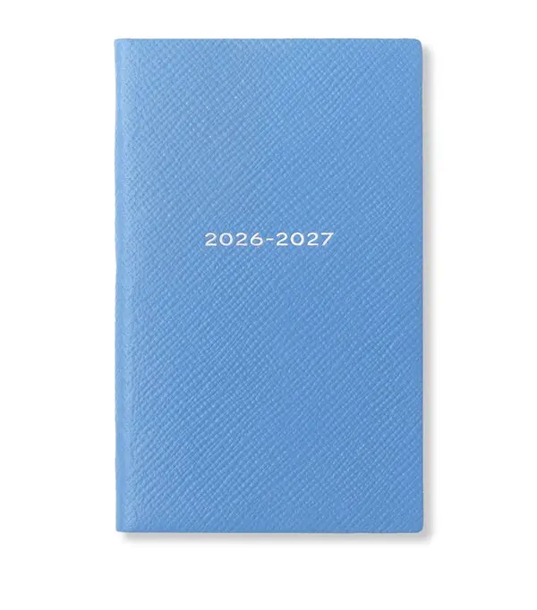 Smythson Leather Panama 2026/27 Diary - Blue
