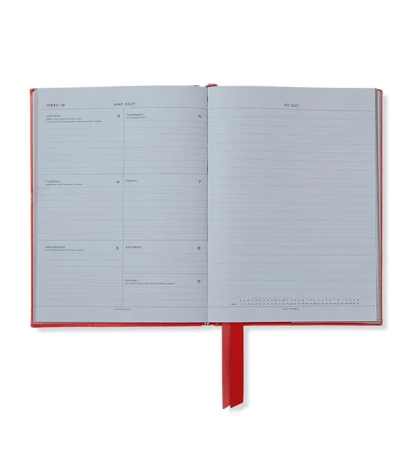 Smythson Leather Soho Weekly Diary 2026-2027