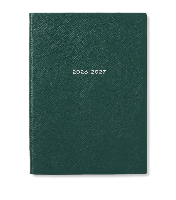 Smythson Leather Soho Weekly Diary 2026-2027 - Green