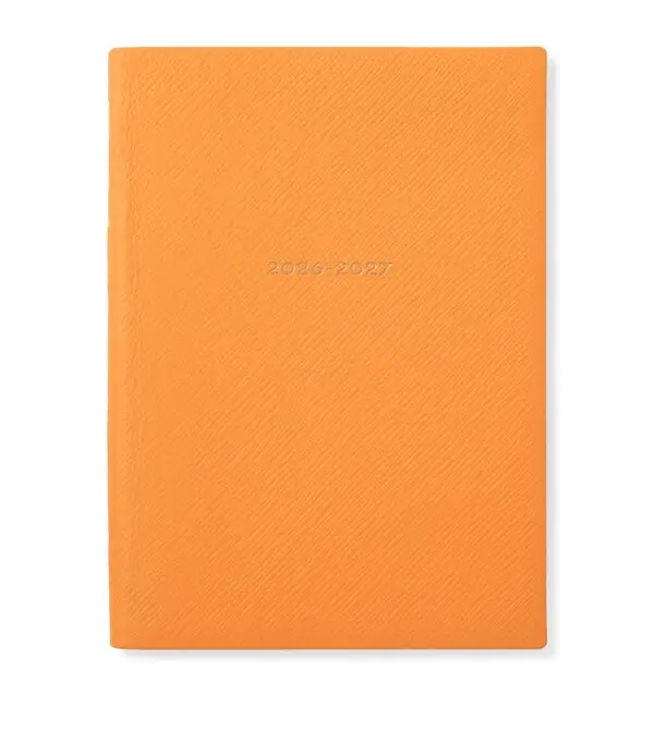 Smythson Leather Soho Weekly Diary 2026-2027 - Orange