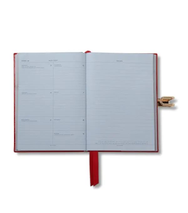 Smythson Leather Mara Soho A5 Mid-year 2026 Diary - Red