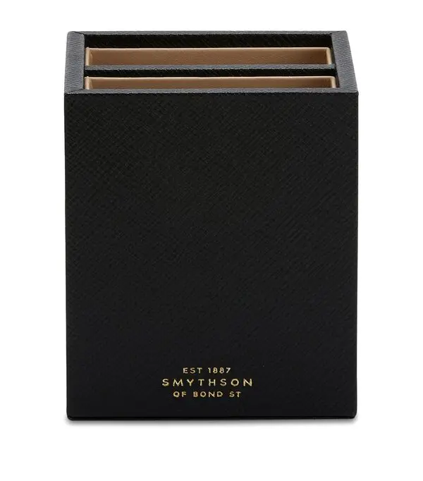 Smythson Panama Leather Pen Pot