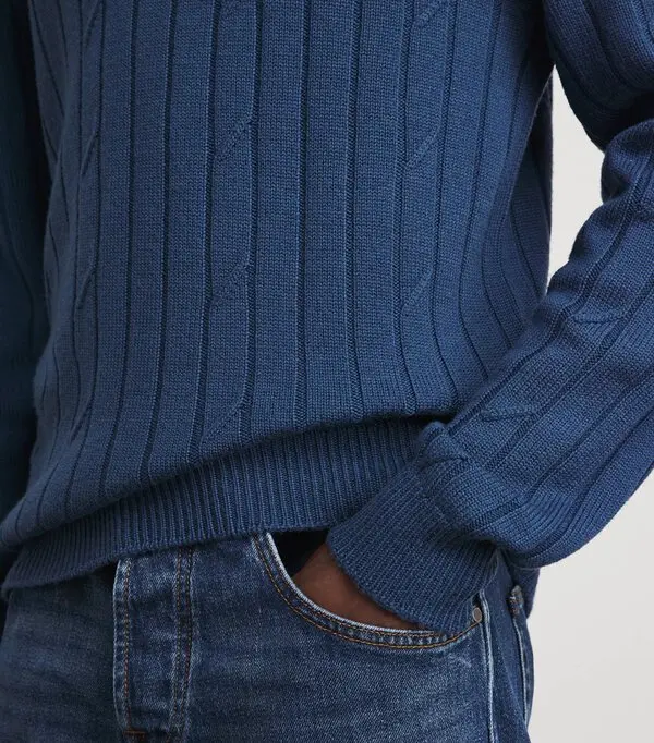 John Smedley Wool Cable-knit Orpin Sweater