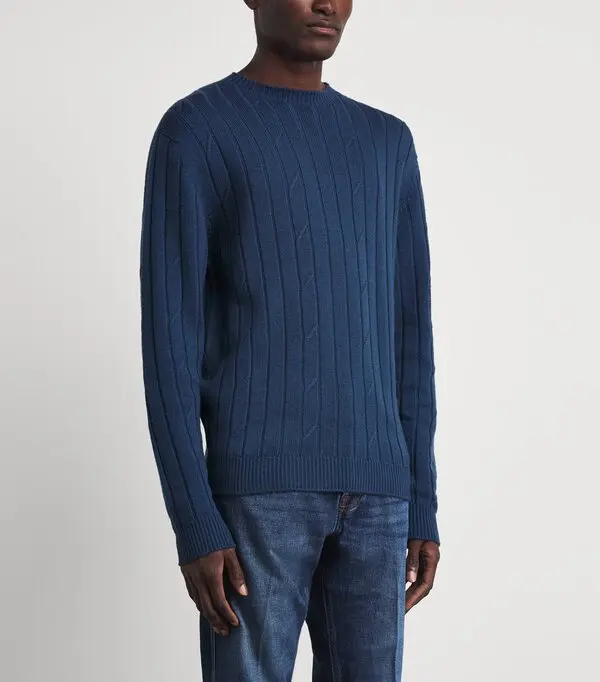 John Smedley Wool Cable-knit Orpin Sweater
