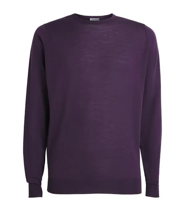 John Smedley Extra Fine Merino Wool Lundy Sweater - Purple