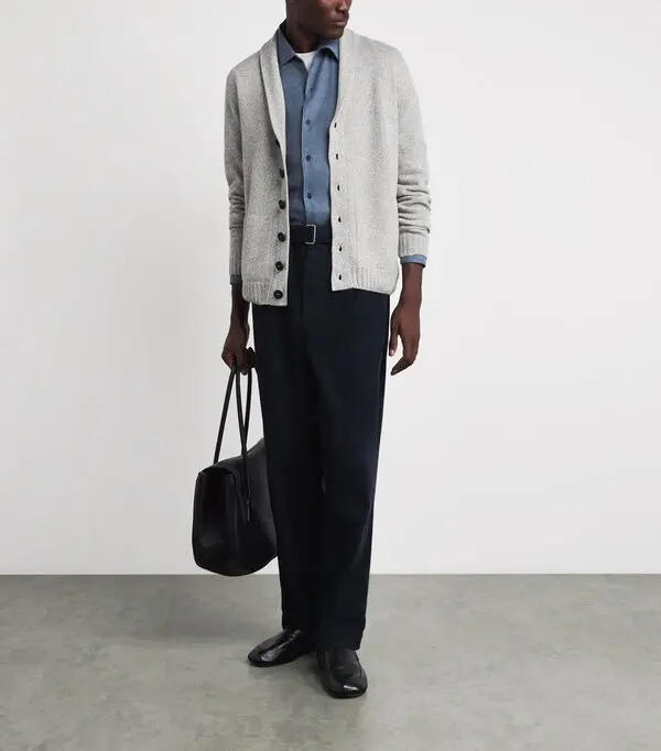 John Smedley Rockford Shawl Collar Cardigan - Grey