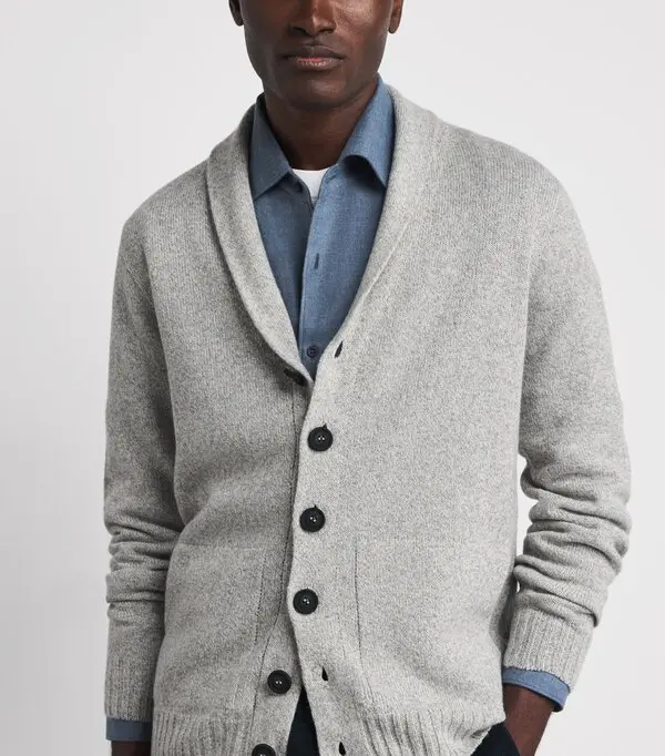 John Smedley Rockford Shawl Collar Cardigan - Grey