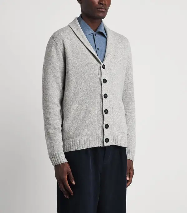 John Smedley Rockford Shawl Collar Cardigan - Grey