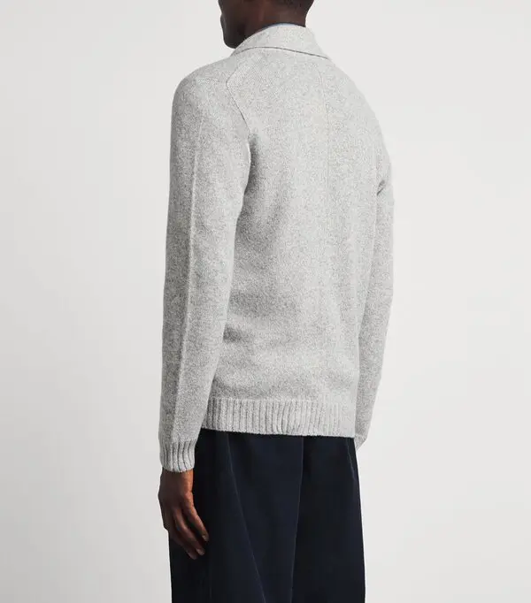 John Smedley Rockford Shawl Collar Cardigan - Grey
