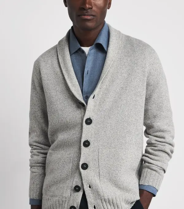 John Smedley Rockford Shawl Collar Cardigan - Grey