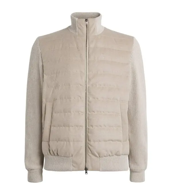 Herno Quilted Hybrid Jacket - Beige
