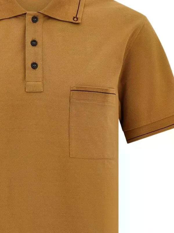 FERRAGAMO Piqué Chest-pocket Polo Shirt