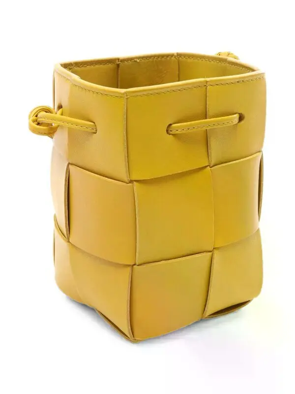 Bottega Veneta 2010s Mini Cassette Shoulder Bag - Yellow