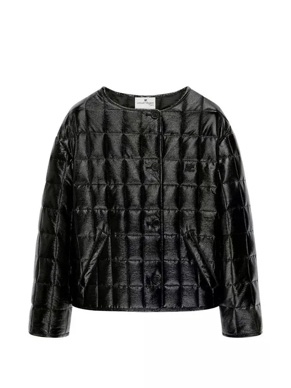COURREGES Quilted Vinyl Jacket - Black