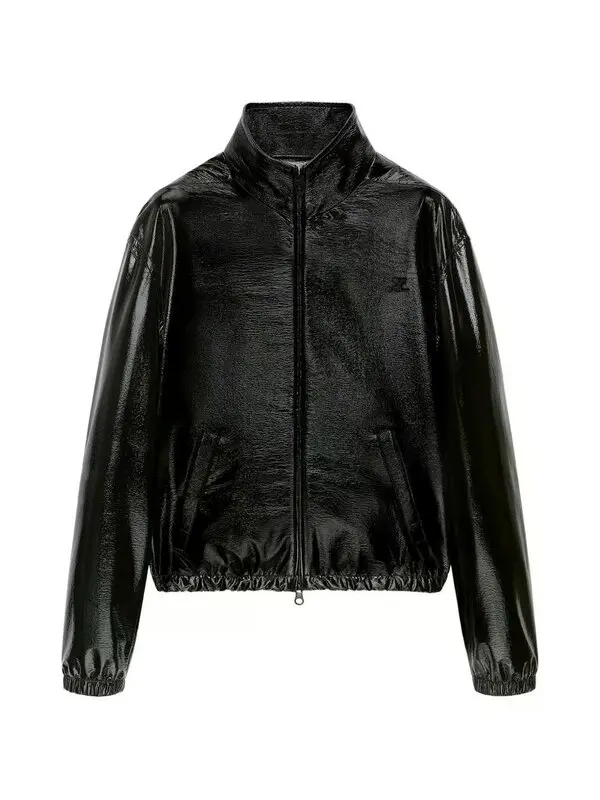 COURREGES Vinyl Oversized Tracksuit Jacket - Black