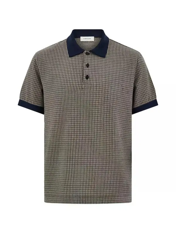 FERRAGAMO Check-jacquard Polo Shirt - Neutrals