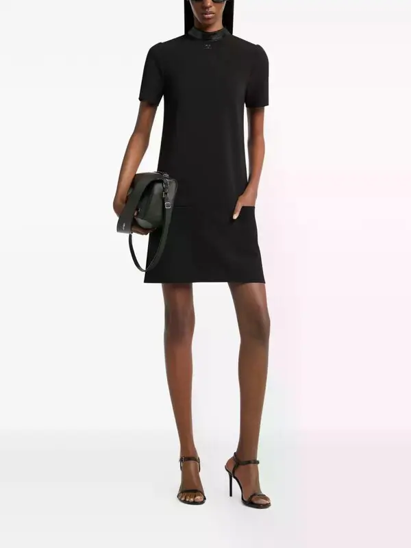 COURREGES Vinyl-collar A-line Mini Dress