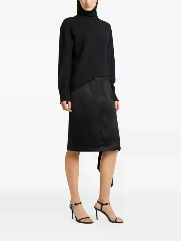 COURREGES Draped Satin Skirt
