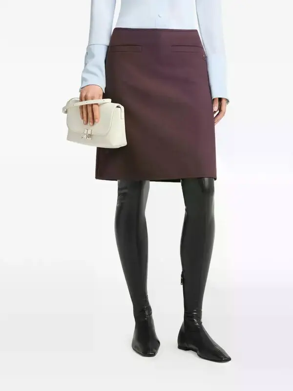 COURREGES Logo-embroidered Midi Skirt