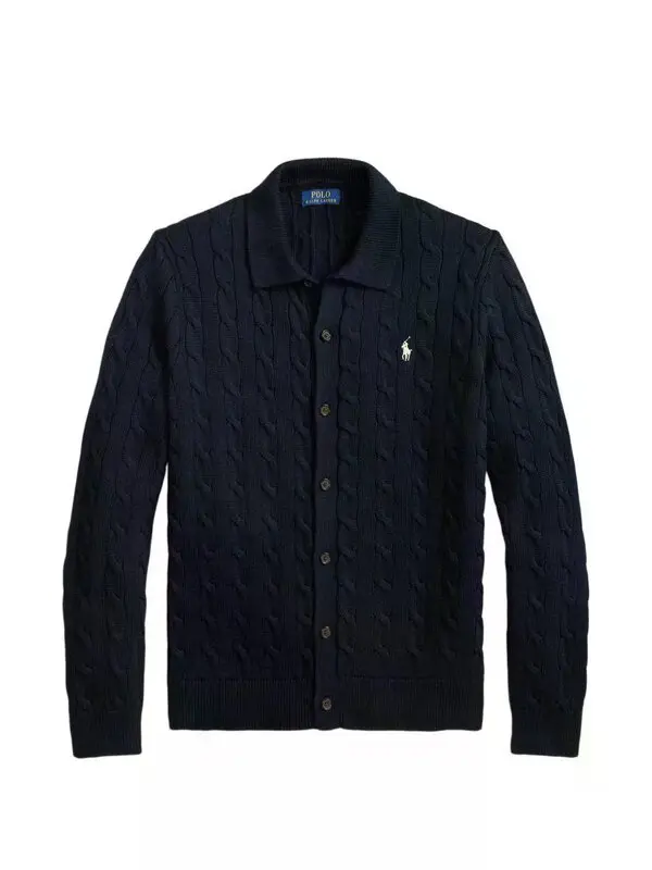 Polo Ralph Lauren Cable-knit Pony-motif Cardigan - Blue