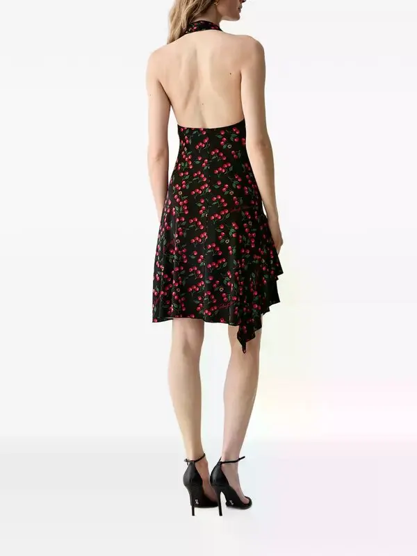 Guess Cherry-print Asymmetric-hem Mini Dress