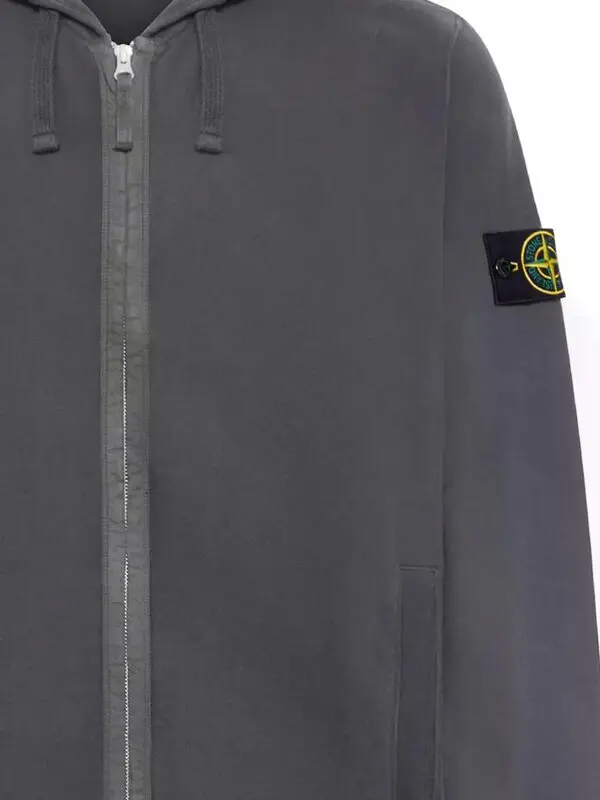 Stone Island Logo-patch Zip-up Hoodie