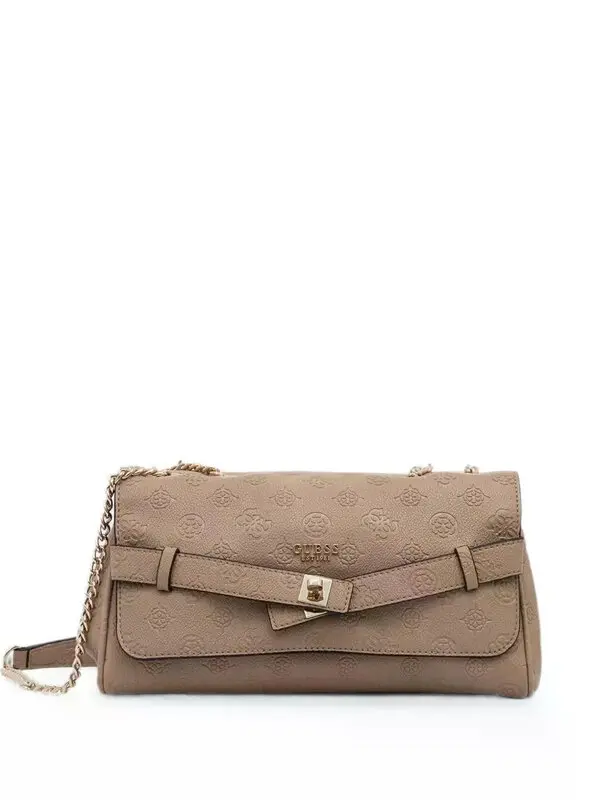 Guess Monogram-debossed Buckle-detail Shoulder Bag