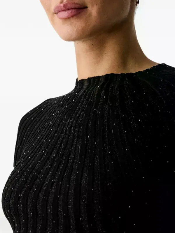 Guess Rhinestone-embellished Ribbed-knit T-shirt