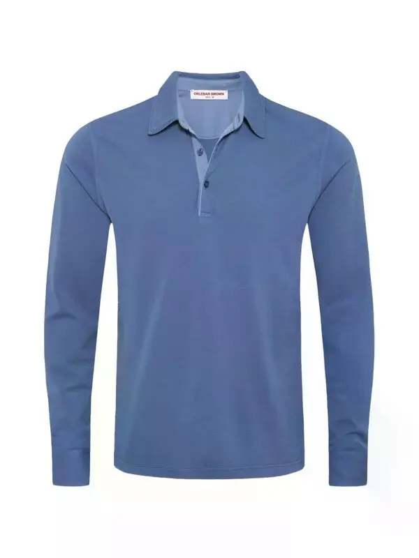 Orlebar Brown Garfield Long-sleeves Polo Shirt - Blue