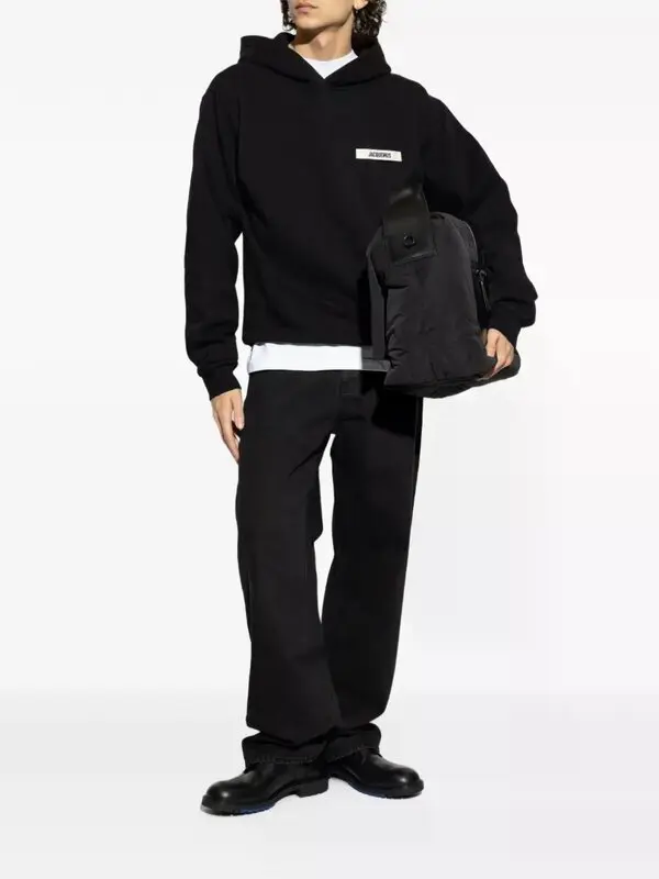 Jacquemus Le Hoodie Gros Grain Hoodie - Black